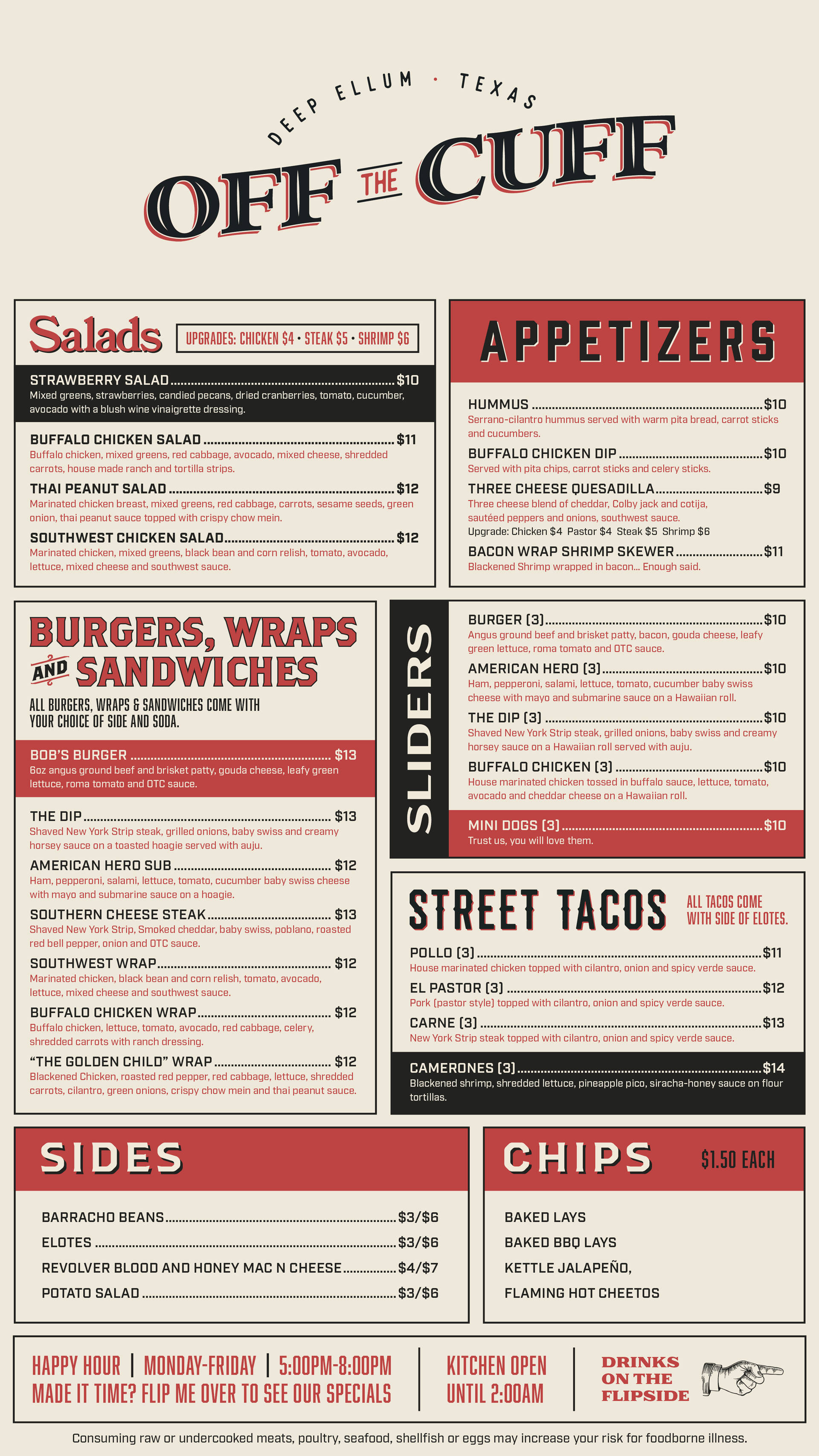 Deep Ellum Sports Bars | Late Night Food | Happy Hour | Off The Cuff