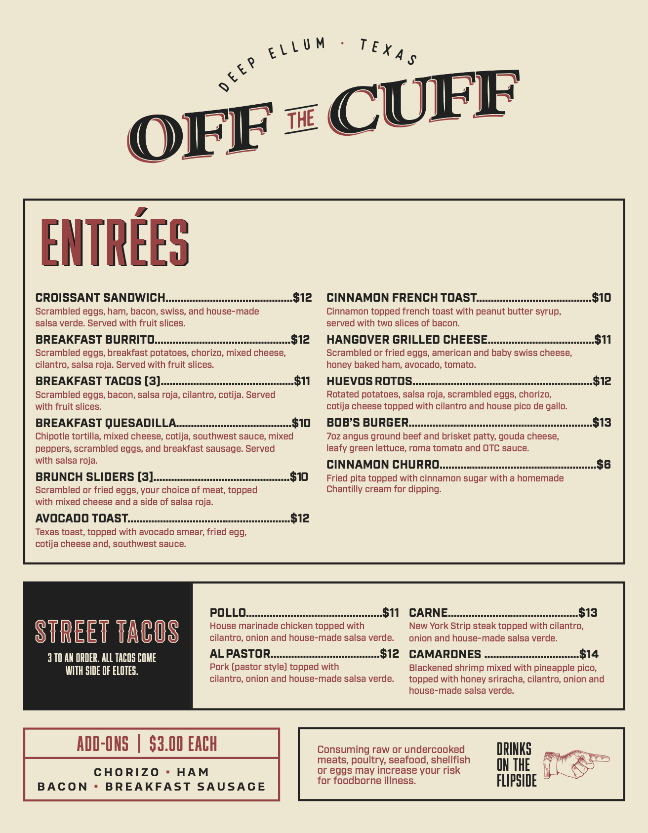 Deep Ellum Sports Bars | Late Night Food | Happy Hour | Off The Cuff